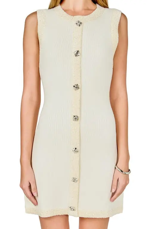 Endless Rose Sequin-trimmed Rib Mini Dress