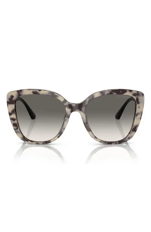 Emporio Armani 54mm Butterfly Sunglasses - Havana Cream/gradient Grey