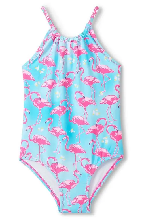 HATLEY Flamingos One-piece Swimsuit - Blue Radiance