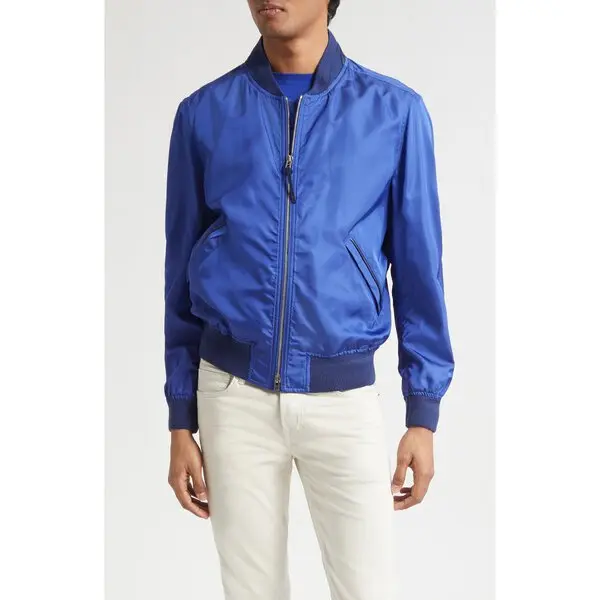TOM FORD Technical Silk Poplin Bomber Jacket