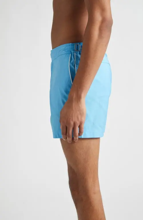 TOM FORD Poplin Swim Trunks - Combo Light Blue/white