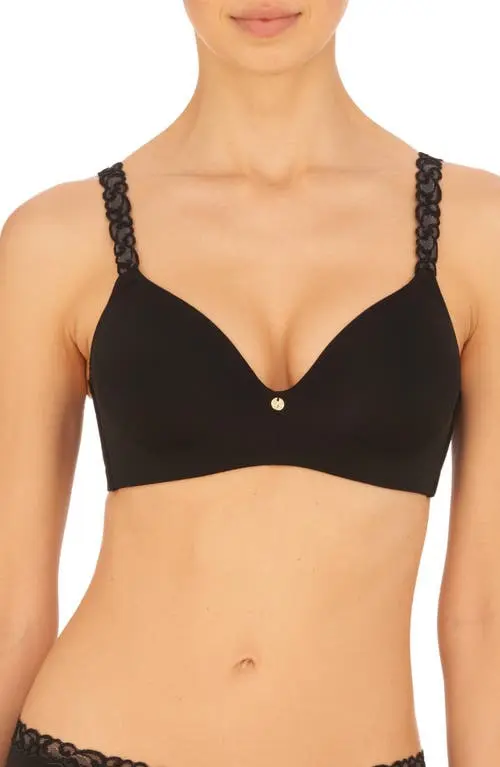 Natori Pure Luxe Wireless T-shirt Bra - Black