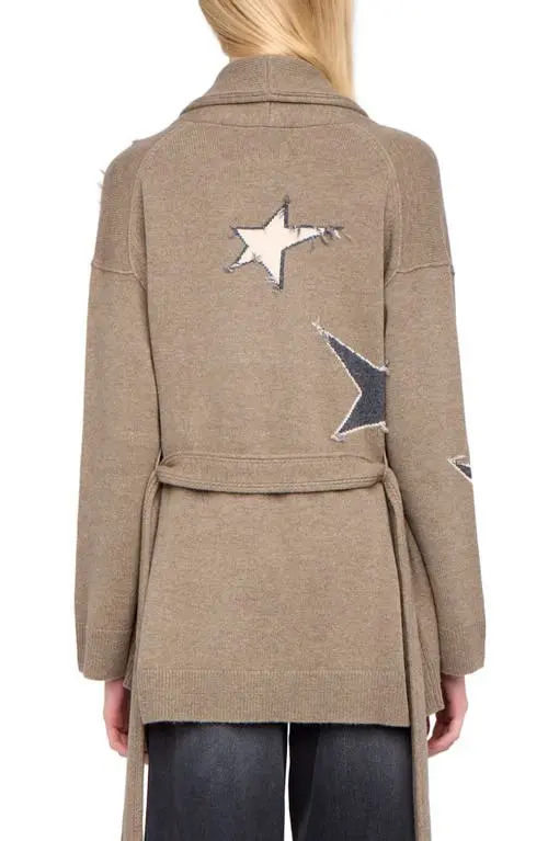 Zadig&Voltaire Outline Stars Merino Wool & Cashmere Cardigan