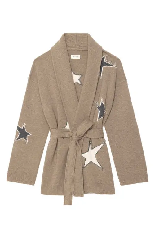 Zadig&Voltaire Outline Stars Merino Wool & Cashmere Cardigan