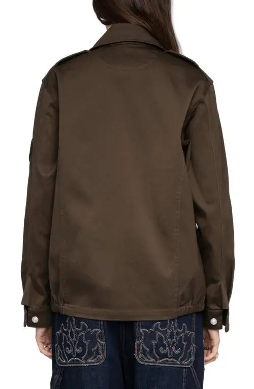 Zadig&Voltaire Cotton Twill Utility Jacket - Moss