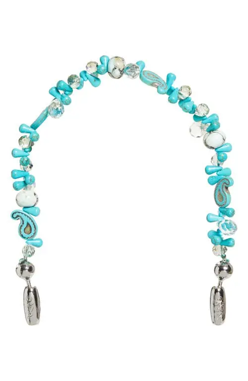 OSSA Crystal And Paisley Iphone Case Wrist Strap - Turquoise