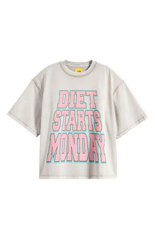 DIET STARTS MONDAY Cotton Graphic T-shirt