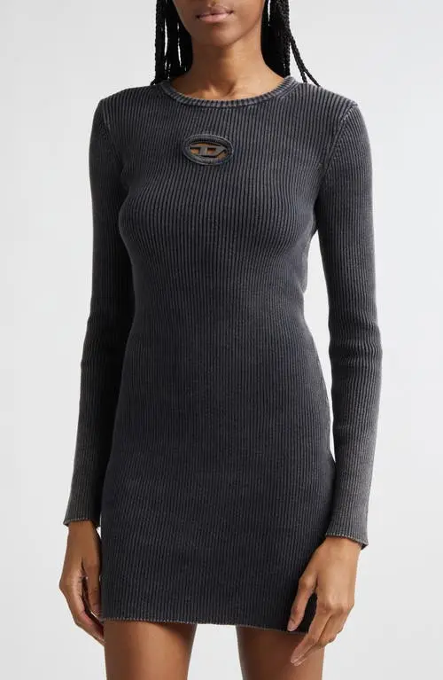 DIESEL® M-anchorage Long Sleeve Body-con Minidress