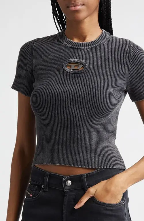 DIESEL® M-anchor-a Short Sleeve Rib Sweater