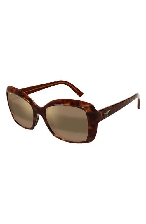 Maui Jim Orchid 57mm Square Sunglasses - Tortoise