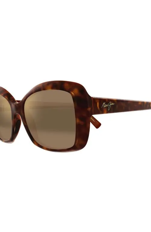 Maui Jim Orchid 57mm Square Sunglasses - Tortoise