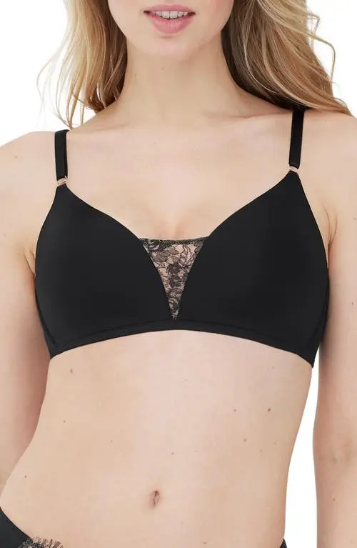 SKARLETT BLUE Entice Wireless Push-up Bra - Black/nylon
