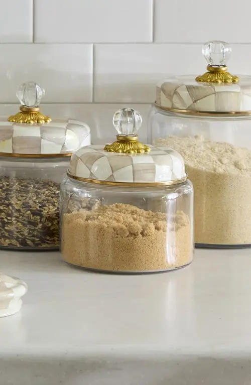 MACKENZIE-CHILDS Check Small Kitchen Canister
