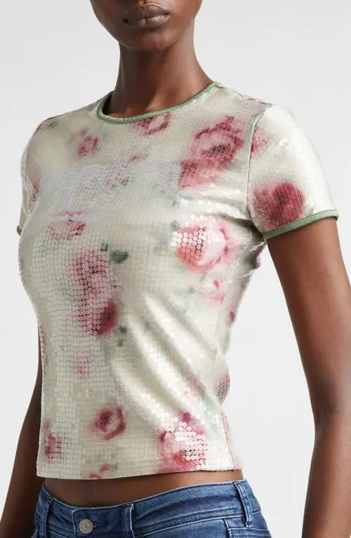DIESEL® Unkyel Logo Sequin Floral T-shirt