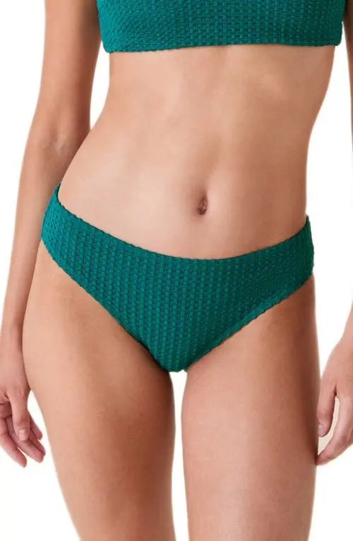 ANDIE Textured Low-rise Bikini Bottom - Caribbean Crochet