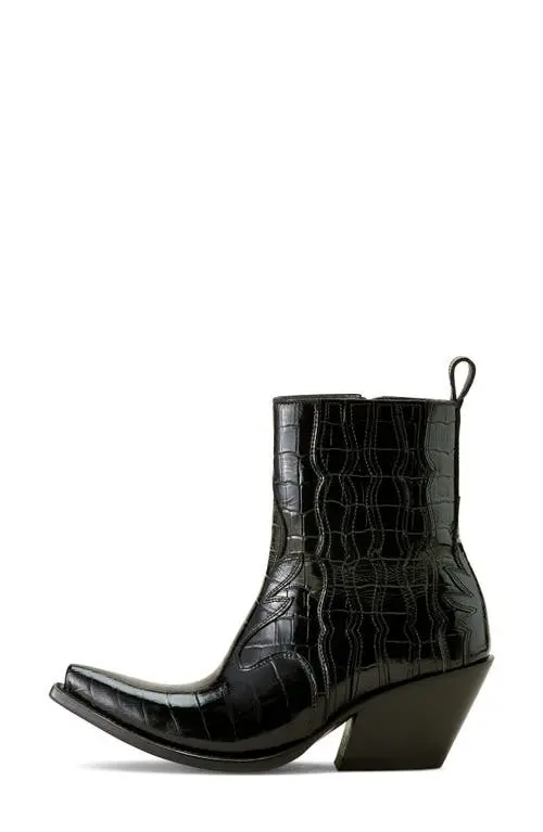 Ariat Jade X Toe Cowboy Boot - Luxe Caviar Croc Print