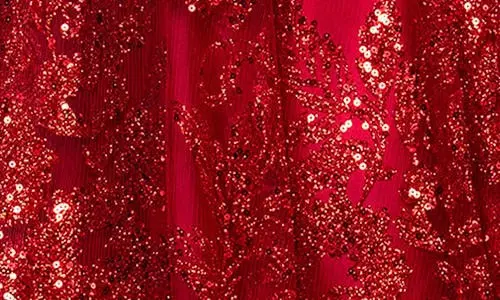 BLONDIE NITES Sequin Corset Gown - Red