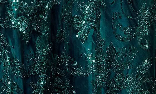 BLONDIE NITES Sequin Corset Gown - Teal