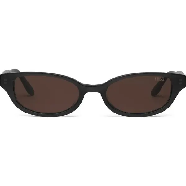 Dezi Gia Rectangular Gradient Sunglasses - Gia Black/brown