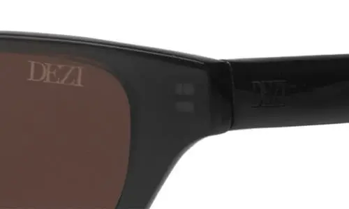 Dezi Gia Rectangular Gradient Sunglasses - Gia Black/brown