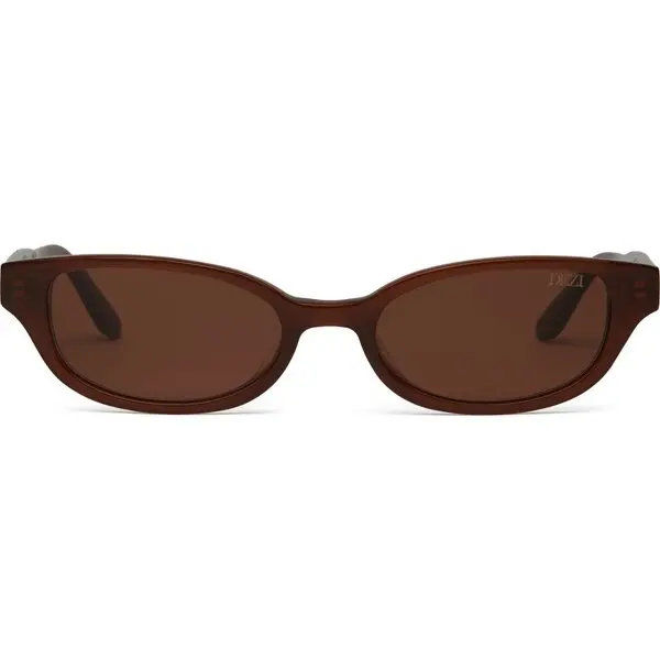 Dezi Gia Rectangular Gradient Sunglasses - Gia Brown/cognac