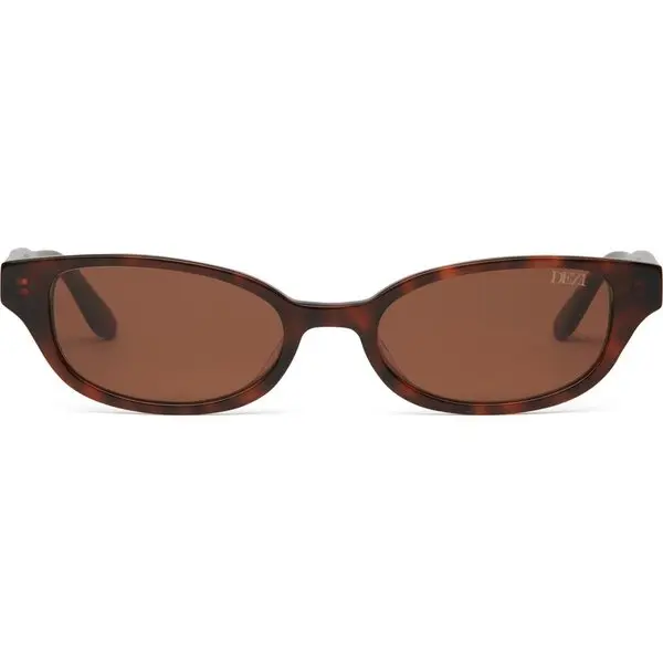 Dezi Gia Rectangular Gradient Sunglasses - Gia Fiery Tortoise/cognac