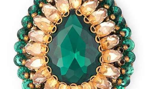 Deepa Gurnani Sisina Crystal Teardrop Earrings