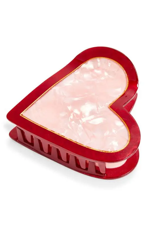 FRASIER STERLING Heart Claw Clip - Pink