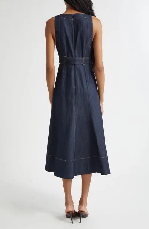 Cinq À Sept Cezanne Denim Midi Dress