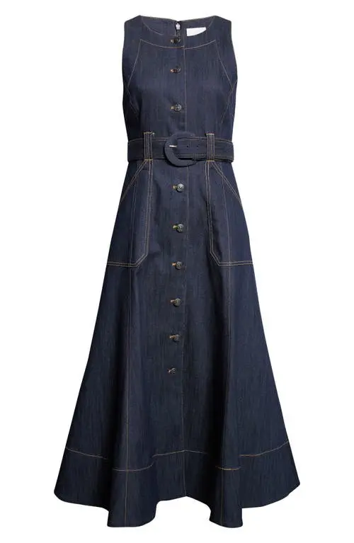 Cinq À Sept Cezanne Denim Midi Dress