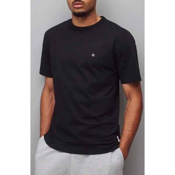 Reigning Champ Embroidered Monogram Lightweight Jersey T-shirt