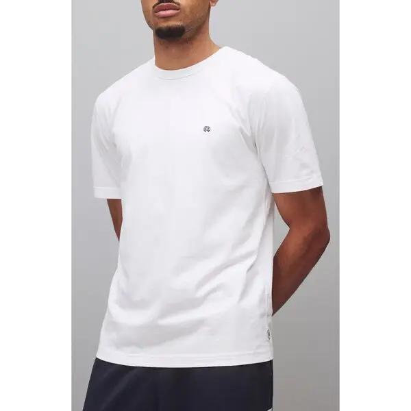 Reigning Champ Embroidered Monogram Lightweight Jersey T-shirt - White