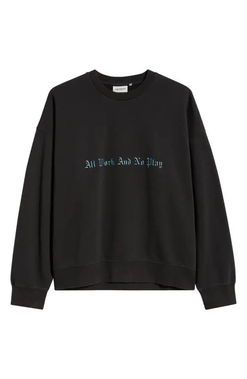 Carhartt Work In Progress No Play Embroidered Sweatshirt