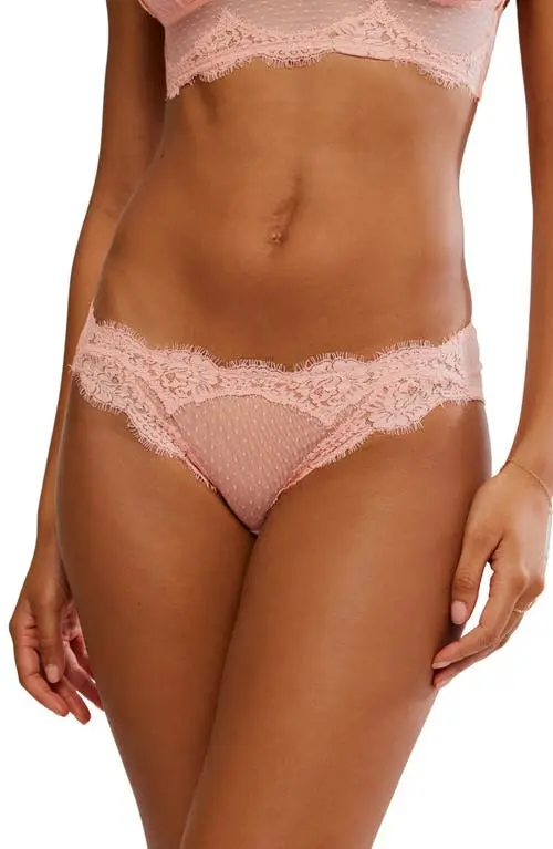 Free People Fiona Sheer Lace Bikini - Flamingo Flamenco