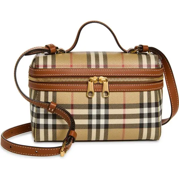 Burberry Check Coated Canvas Vanity Case
