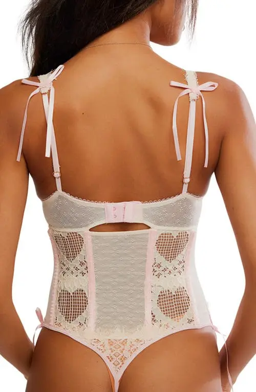 Free People Sweet Love Lace Underwire Thong Teddy