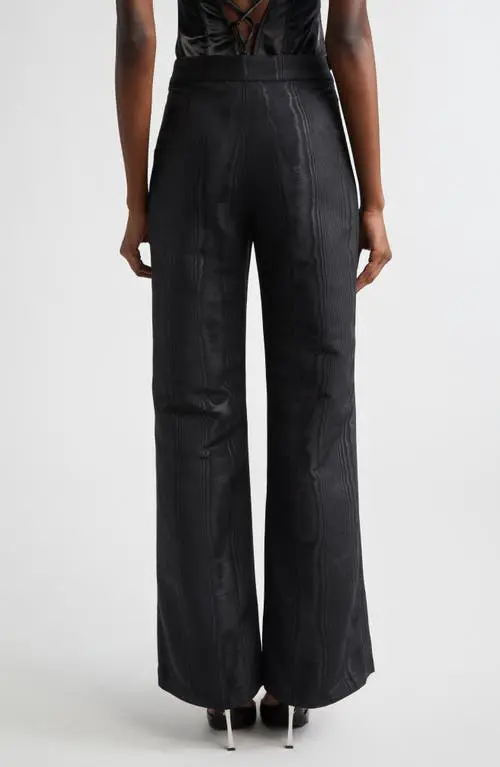 KIM SHUI Colton Moiré Tie Leg Flare Pants