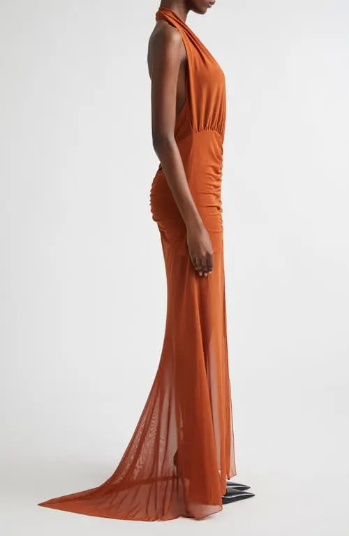 KIM SHUI Mesh Halter Dress