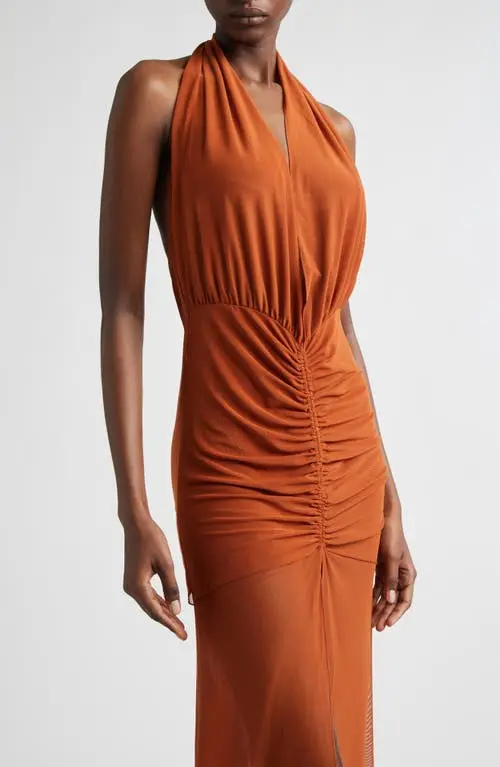 KIM SHUI Mesh Halter Dress