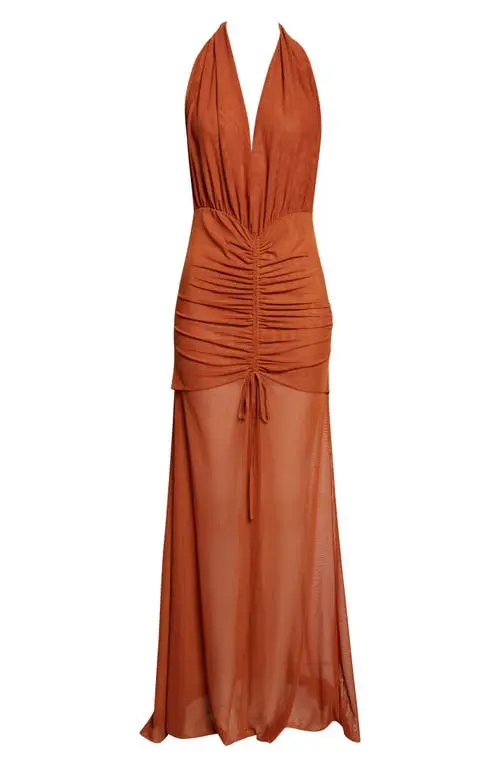 KIM SHUI Mesh Halter Dress