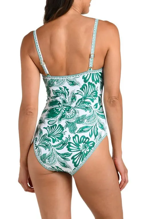 La Blanca Botanical Brocade One-piece Swimsuit
