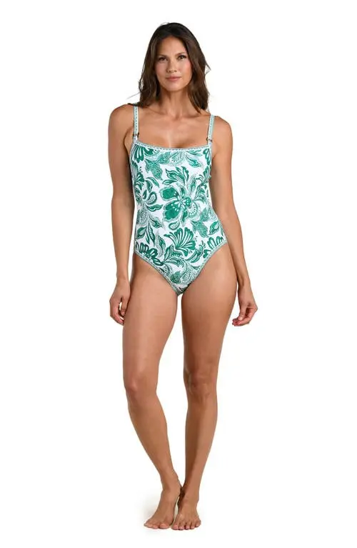 La Blanca Botanical Brocade One-piece Swimsuit