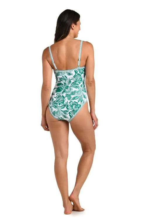 La Blanca Botanical Brocade One-piece Swimsuit