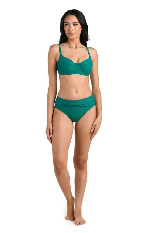 La Blanca Textured Tides Underwire Bikini Top