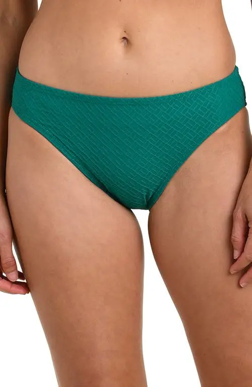 La Blanca Textured Tides Hipster Bikini Bottoms - Jungle