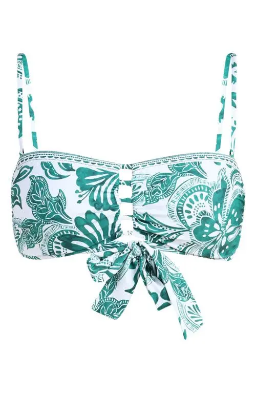 La Blanca Botanical Brocade Cutout Bikini Top