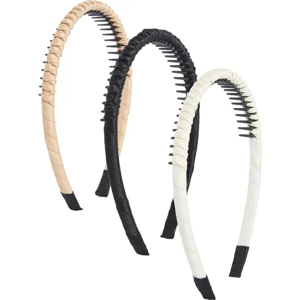 Chelsea28 Assorted 3-pack Comb Headbands - Neutral Multi