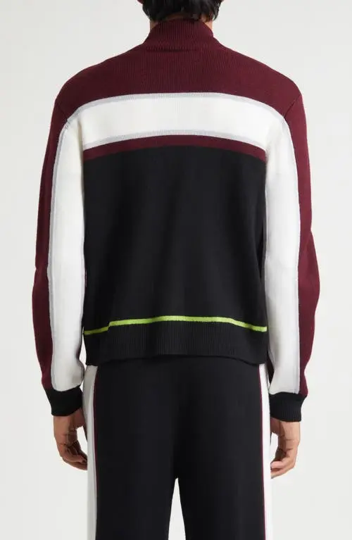 Casablanca Stripe Merino Wool Knit Jacket