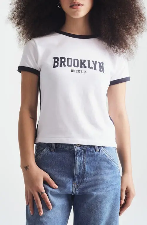 Brooklyn Industries Cotton Ringer T-shirt - White