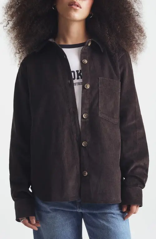 Brooklyn Industries Cotton Corduroy Overshirt - Espresso